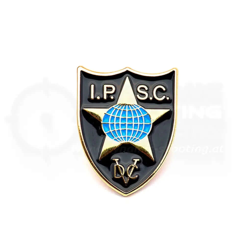IPSC Pin, Gold - Anstecker mit IPSC Shield Logo